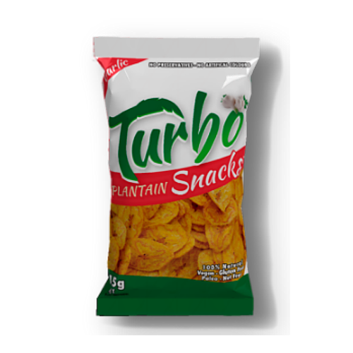 Turbo Snacks Plantain Chips | Garlic | Australian Vitamins