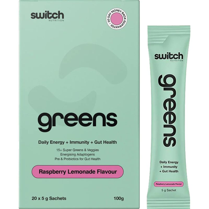 Switch Greens Sachets | Raspberry Lemonade | Australian Vitamins