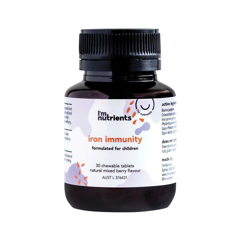 I'm Nutrients Iron Immunity | Chewable Tablets | Australian Vitamins