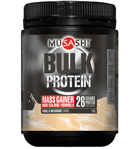 Musashi BULK Mass Gain Protein Powder - Vanilla | Australian Vitamins