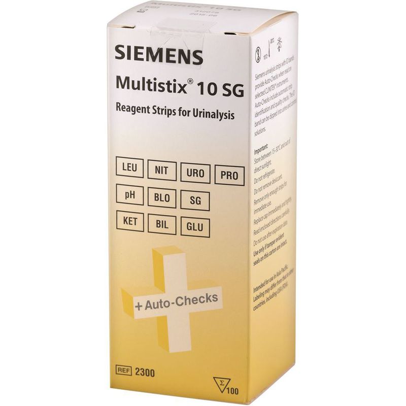 Siemens Multistix Reagent Strips 10sg (10 Tests) X 100 Pack ...