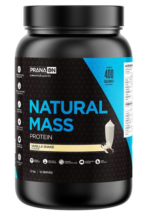 PRANA ON Natural Mass Protein | Vanilla Shake | Australian Vitamins