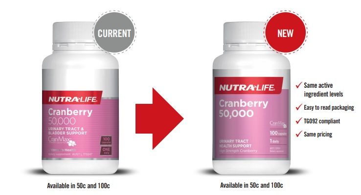 Nutralife Cranberry 50,000 | 35% to 40% OFF RRP | Australian Vitamins