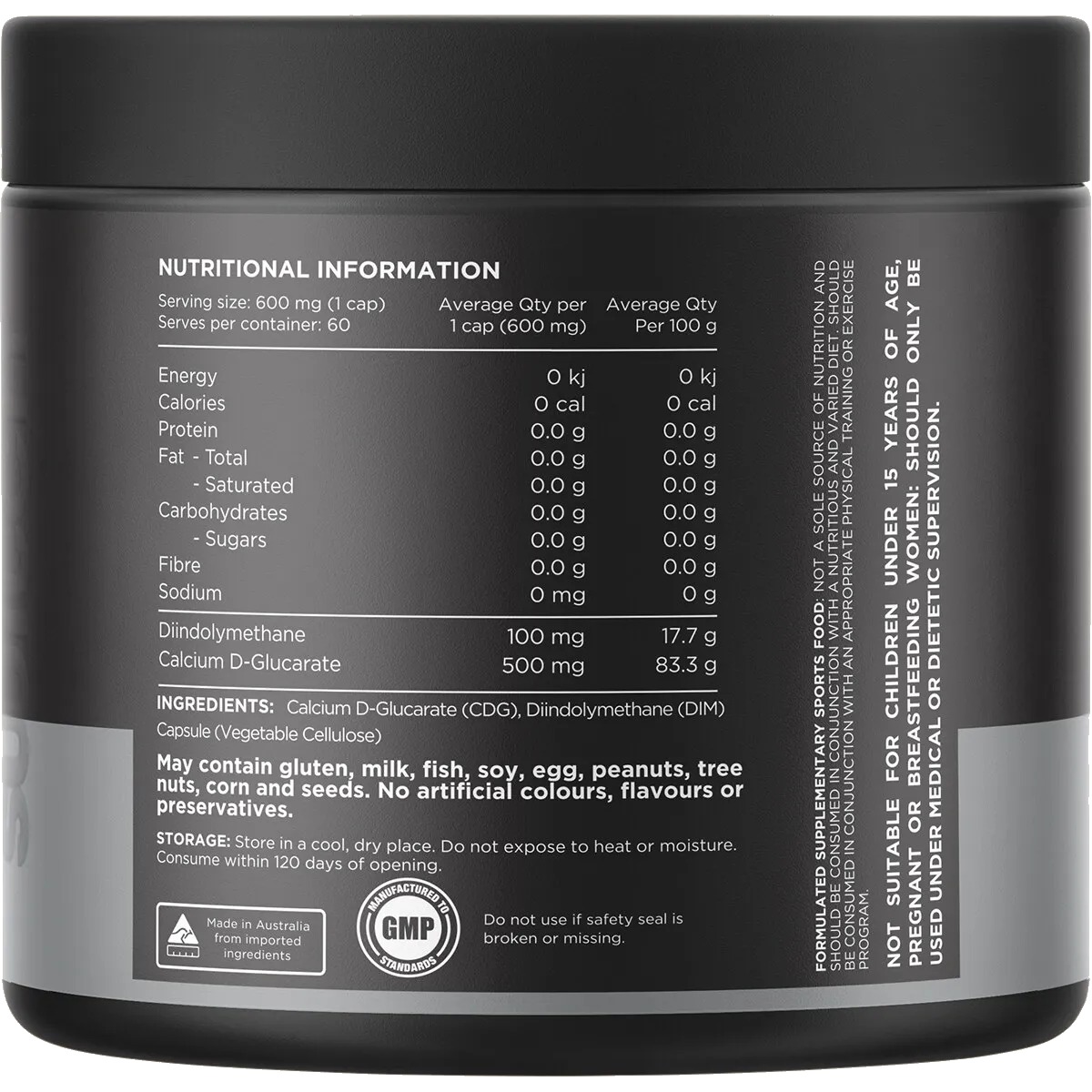 Switch DIM+ Diindolylmethane + Calcium D-Glucarate | Australian Vitamins