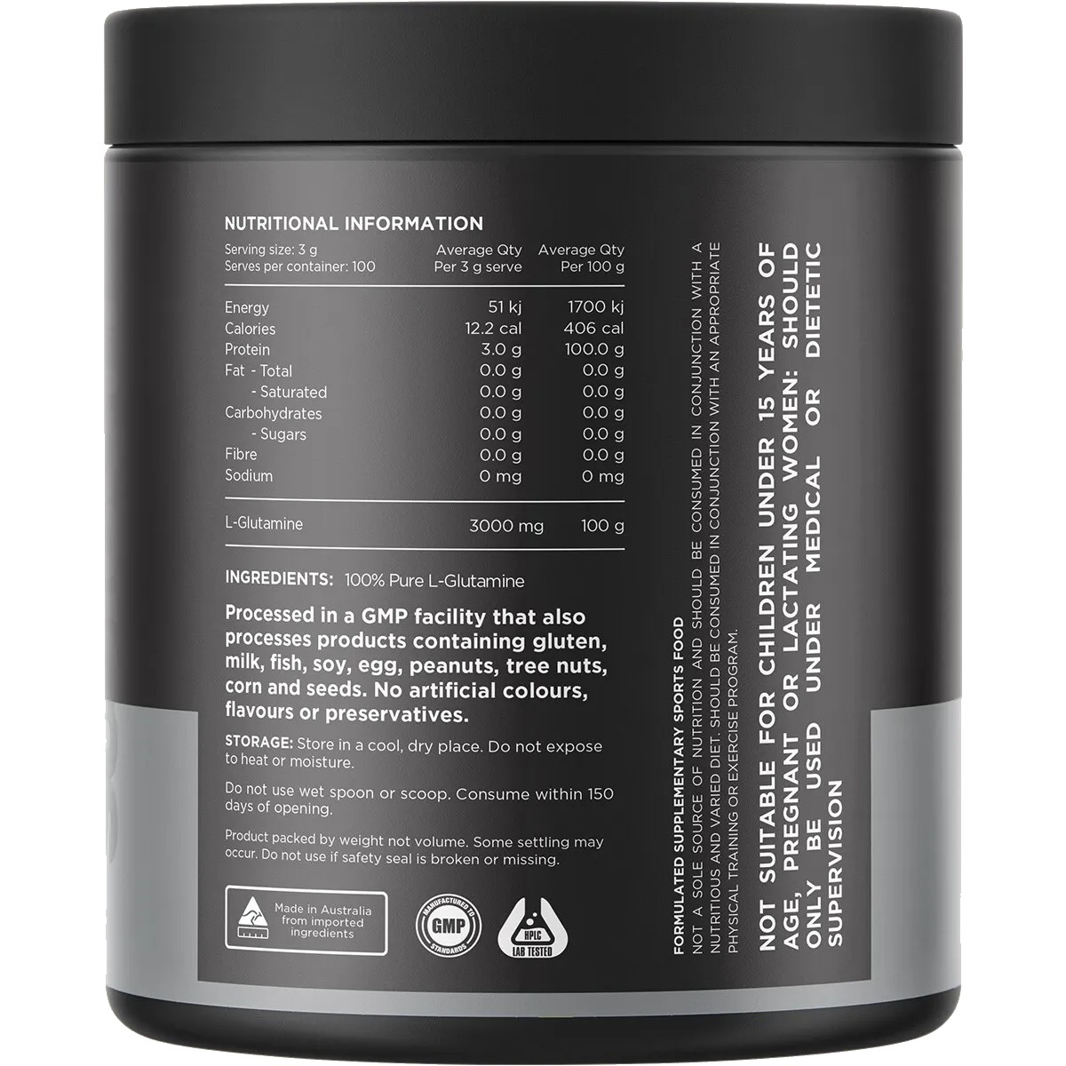 Switch Glutamine 100% Pure L- Glutamine Unflavoured | Australian Vitamins