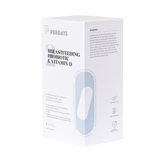 Perdays Breastfeeding Probiotic & Vitamin D | Australian Vitamins
