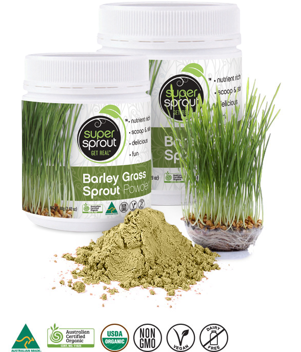 Super Sprout Barley Grass Sprout Powder - Organic Australian Grown ...