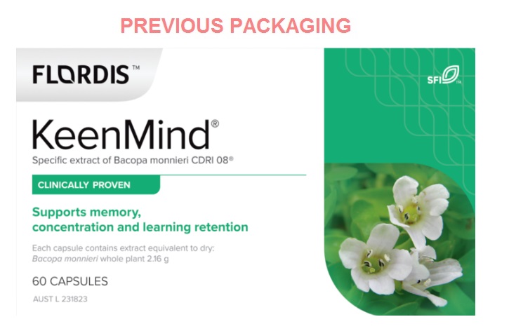 SFI Health (Flordis) Keen Mind | $32.95 | Brain Health (Bacopa ...